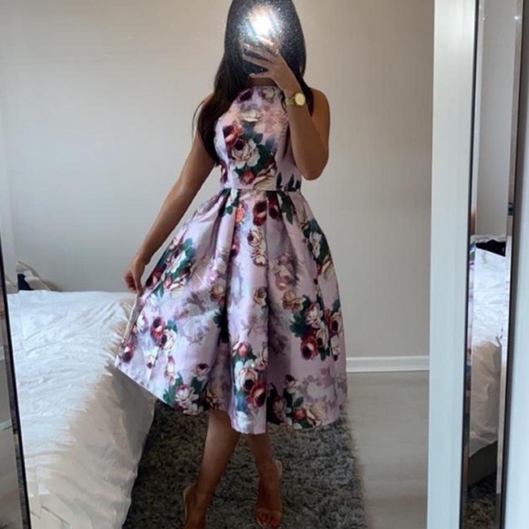 Chi Chi London | Dresses | Chi Chi London Midi Dress In Floral Print ...